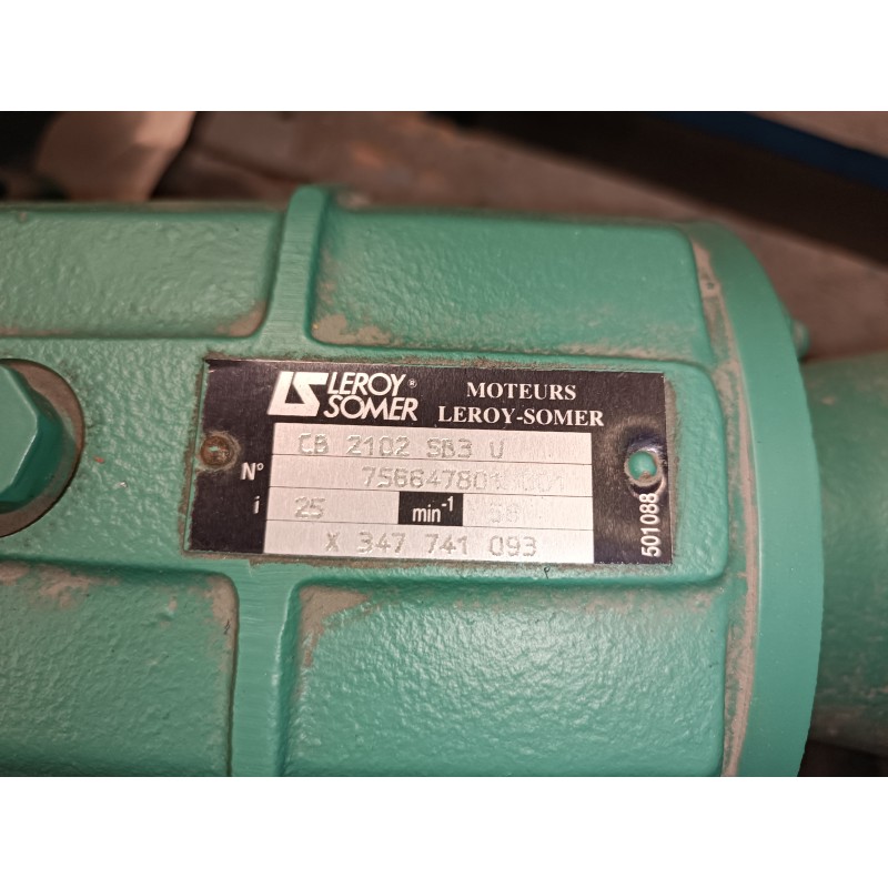 Motoréducteur occasion Leroy Somer 0,37 kW 1370/25 tr/min ...